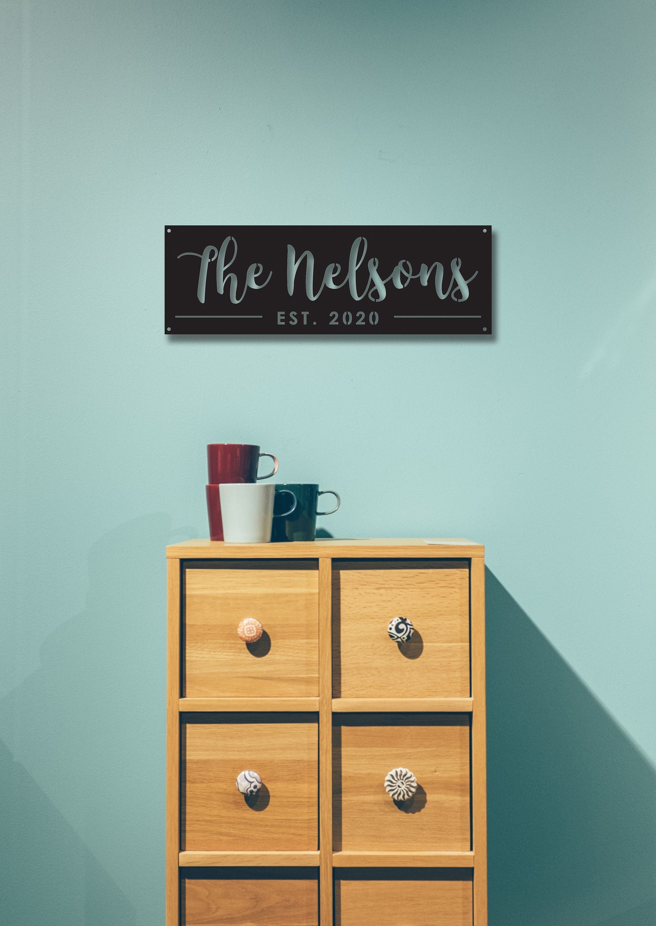 Script Font Sign Metal Signs Personalized Custom Metal | Etsy