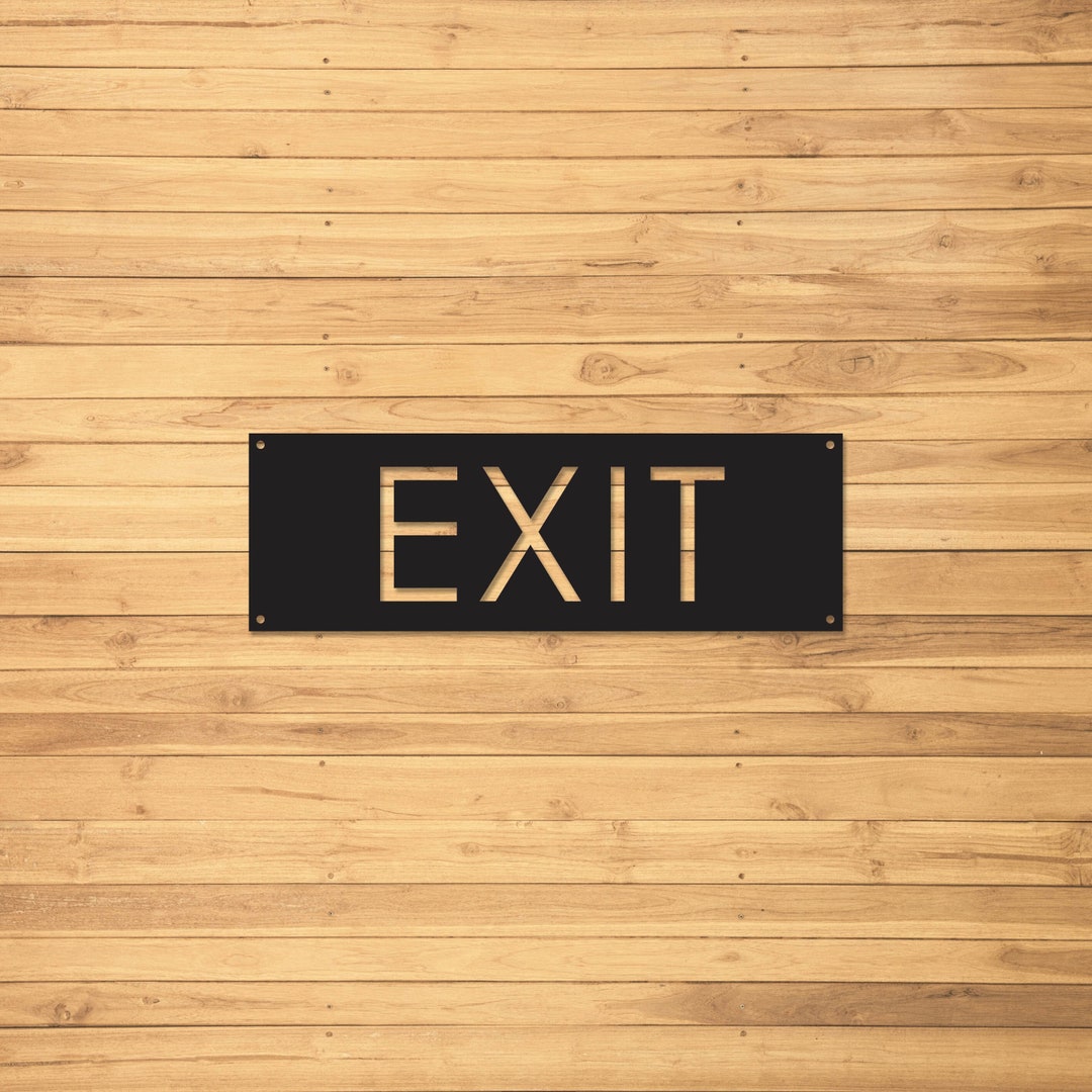 Exit Sign for Businesses, Metal Sign, Directional Sign, Signs for ...