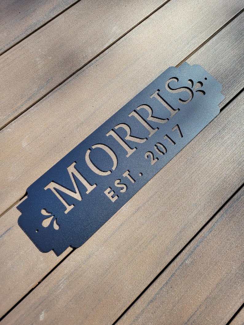 Decorative Metal Sign Personalized Sign Custom Family Name - Etsy