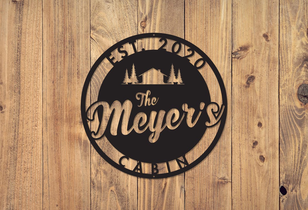 Metal Sign, Metal Letter Sign, Round Metal Sign, Cabin Sign, Family ...