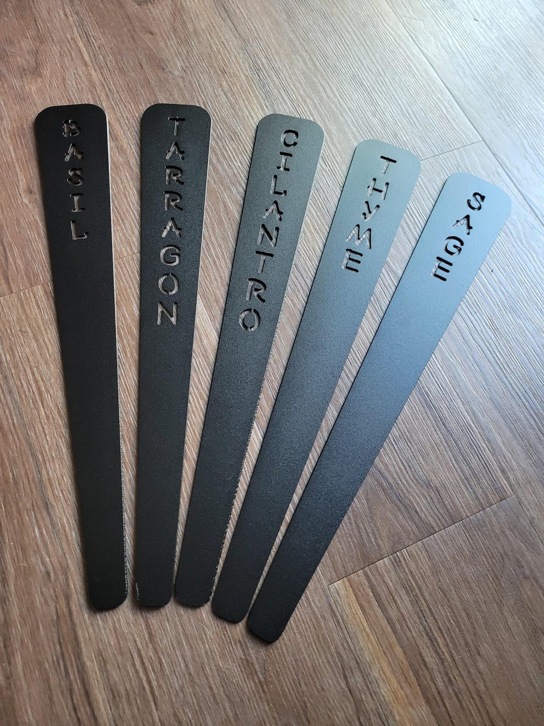 20" Metal Garden Labels: Custom Plant Markers, Laser Cut Steel - Etsy