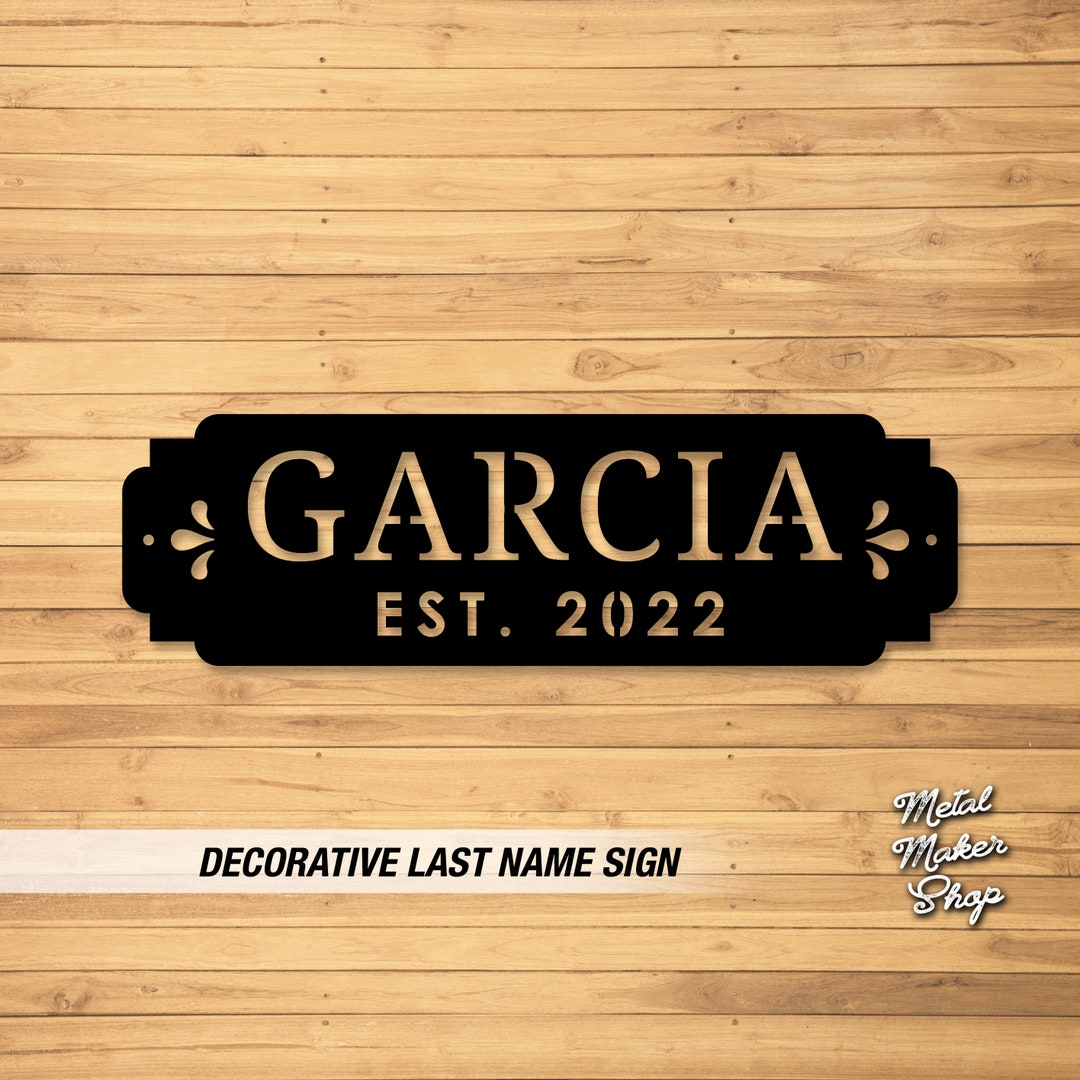 Decorative Metal Sign, Personalized Sign, Custom Family Name Sign ...