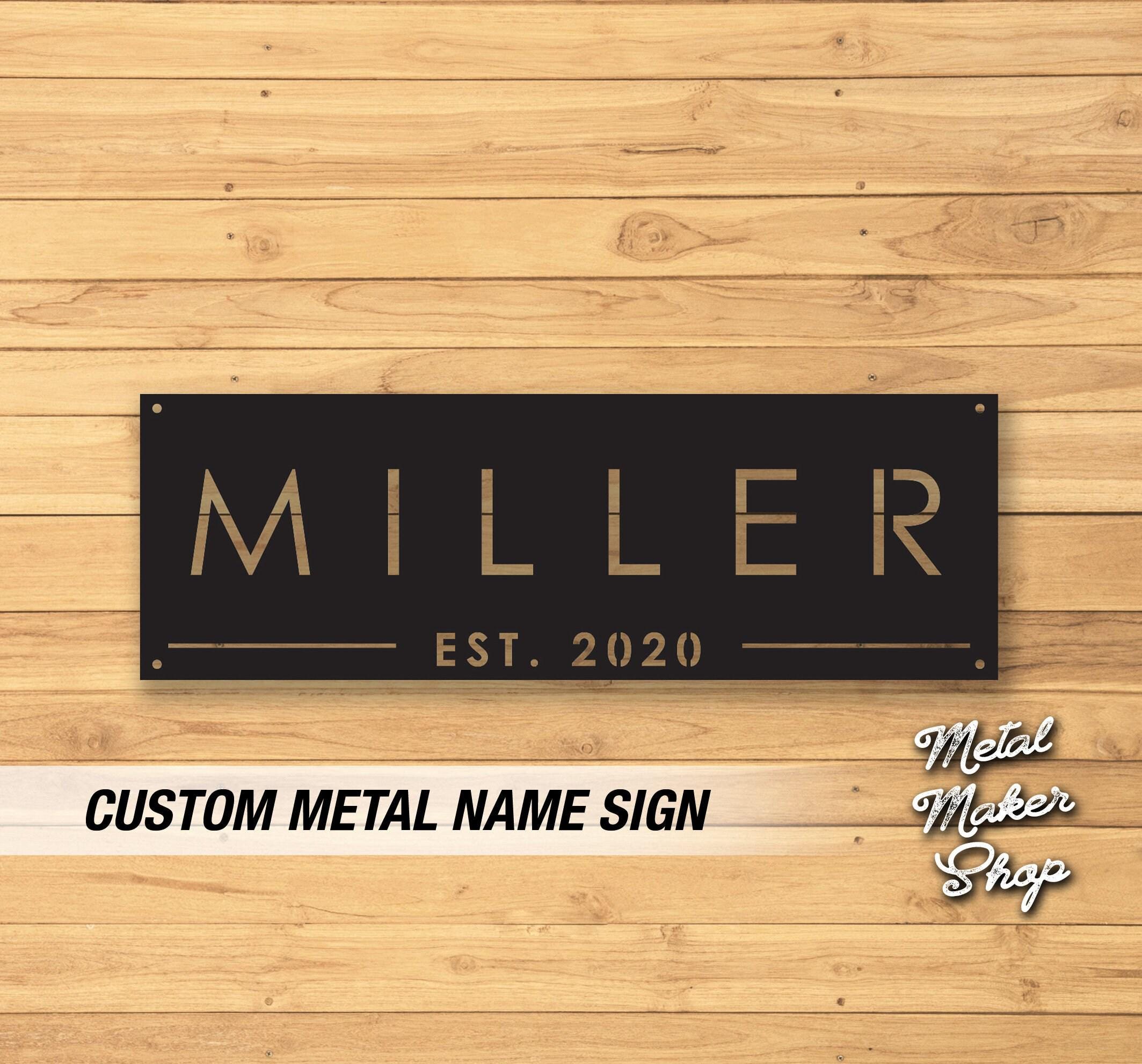 Personalized Metal Sign: Custom Laser Cut Steel Wall Art - Etsy