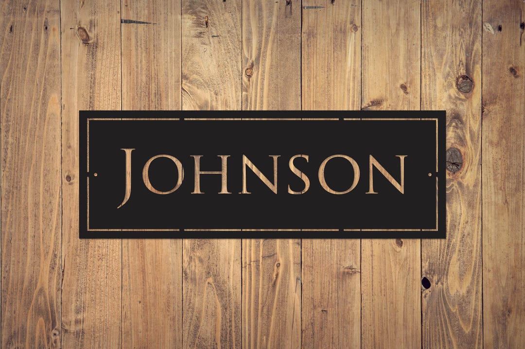 Personalized Metal Name Sign: Custom Laser Cut Steel Wall Art - Etsy