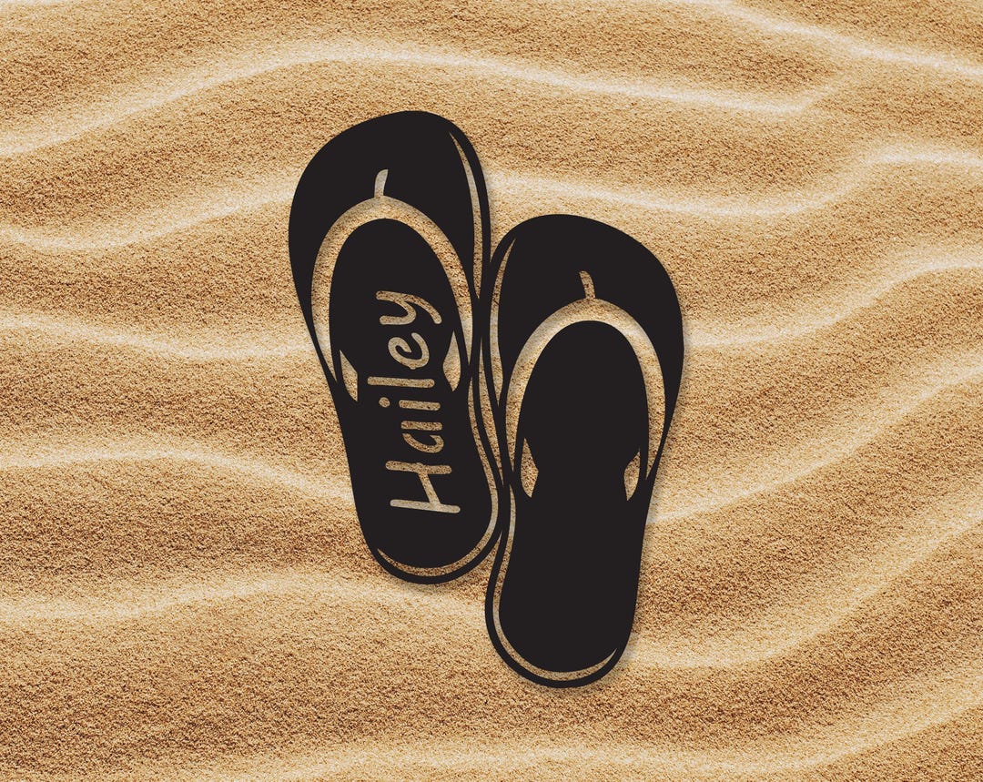 Personalized Flip Flop Metal Sign: Custom Name Art - Etsy