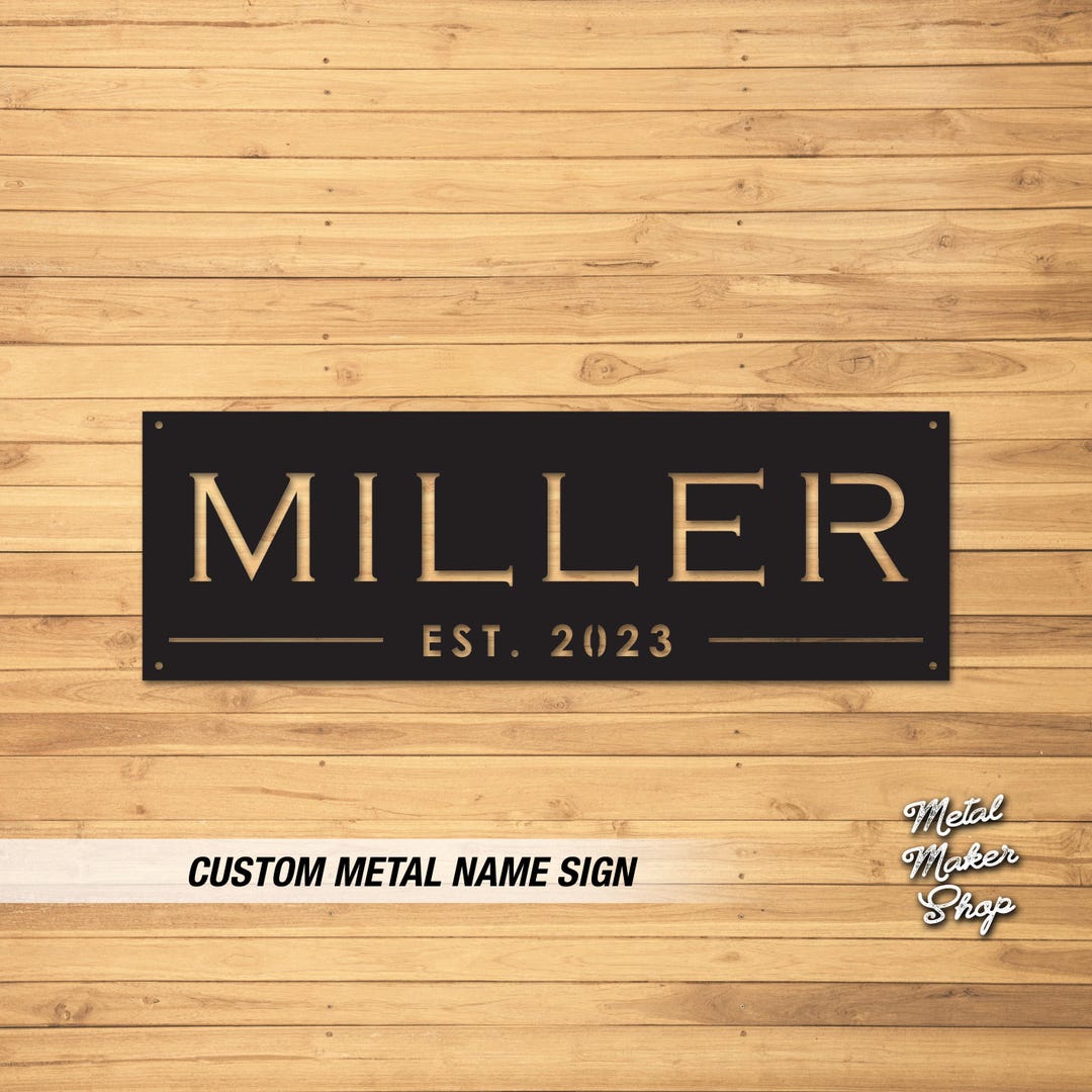 Personalized Metal Name Sign: Custom Home or Business Address - Etsy