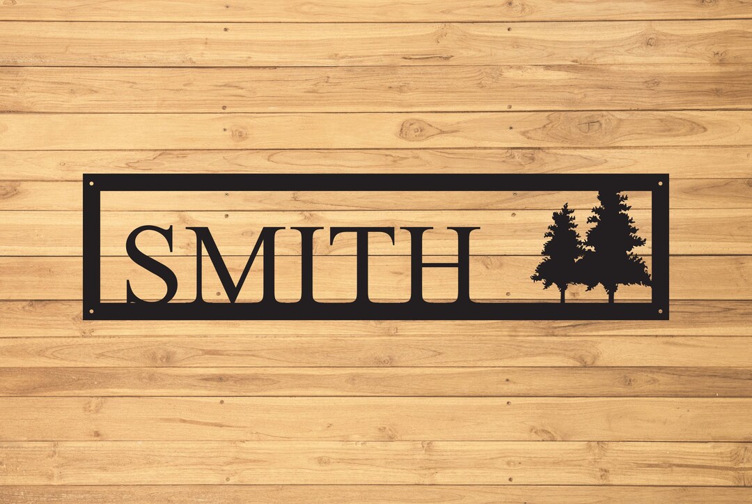 Rectangle Metal Sign | Tree Decor | Metal Signs Personalized | Custom ...