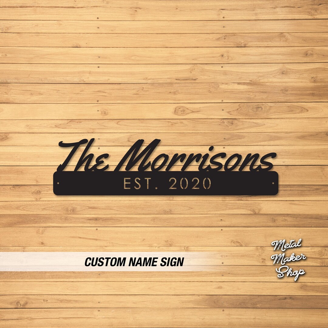 Rectangle Metal Sign, Script Sign, Metal Signs Personalized, Custom ...