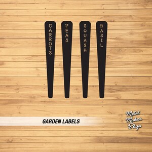 20" Metal Garden Labels: Custom Plant Markers, Laser Cut Steel - Etsy