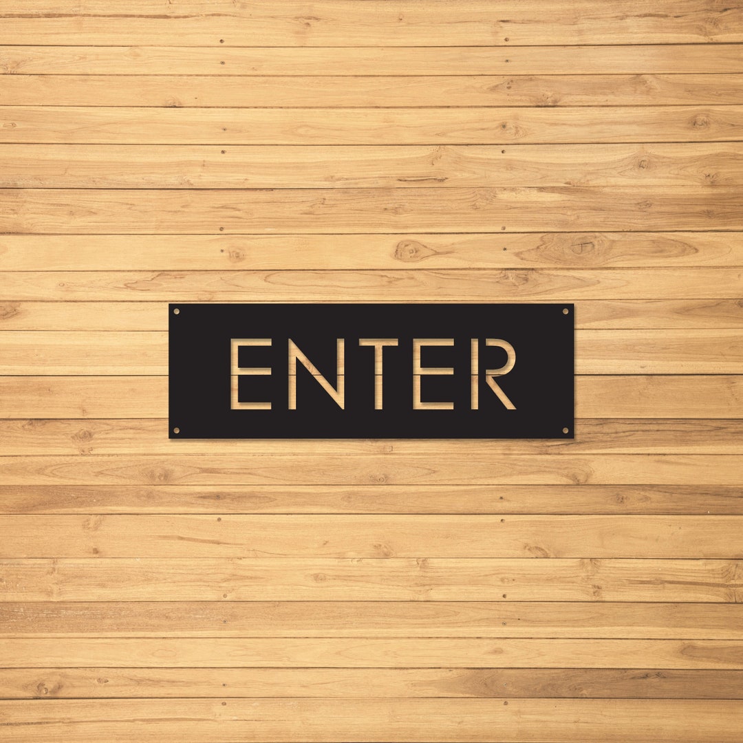 Enter Sign for Businesses, Metal Sign, Directional Sign, Signs for ...