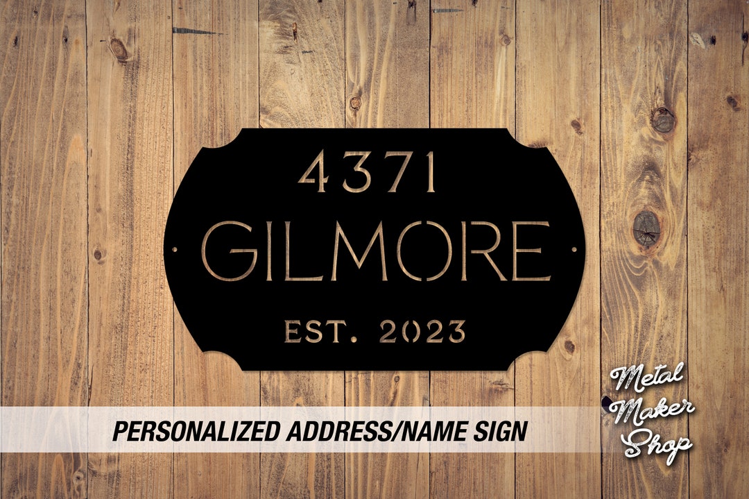 Personalized Metal Sign, Custom Metal Sign, Name and Address Sign ...