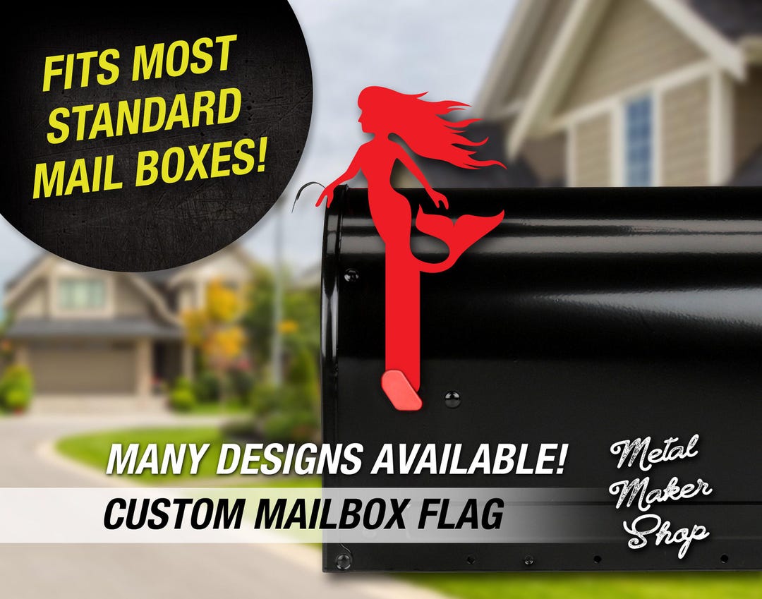 Mermaid Mailbox Flag: Decorative Aluminum Mailbox Decor - Etsy