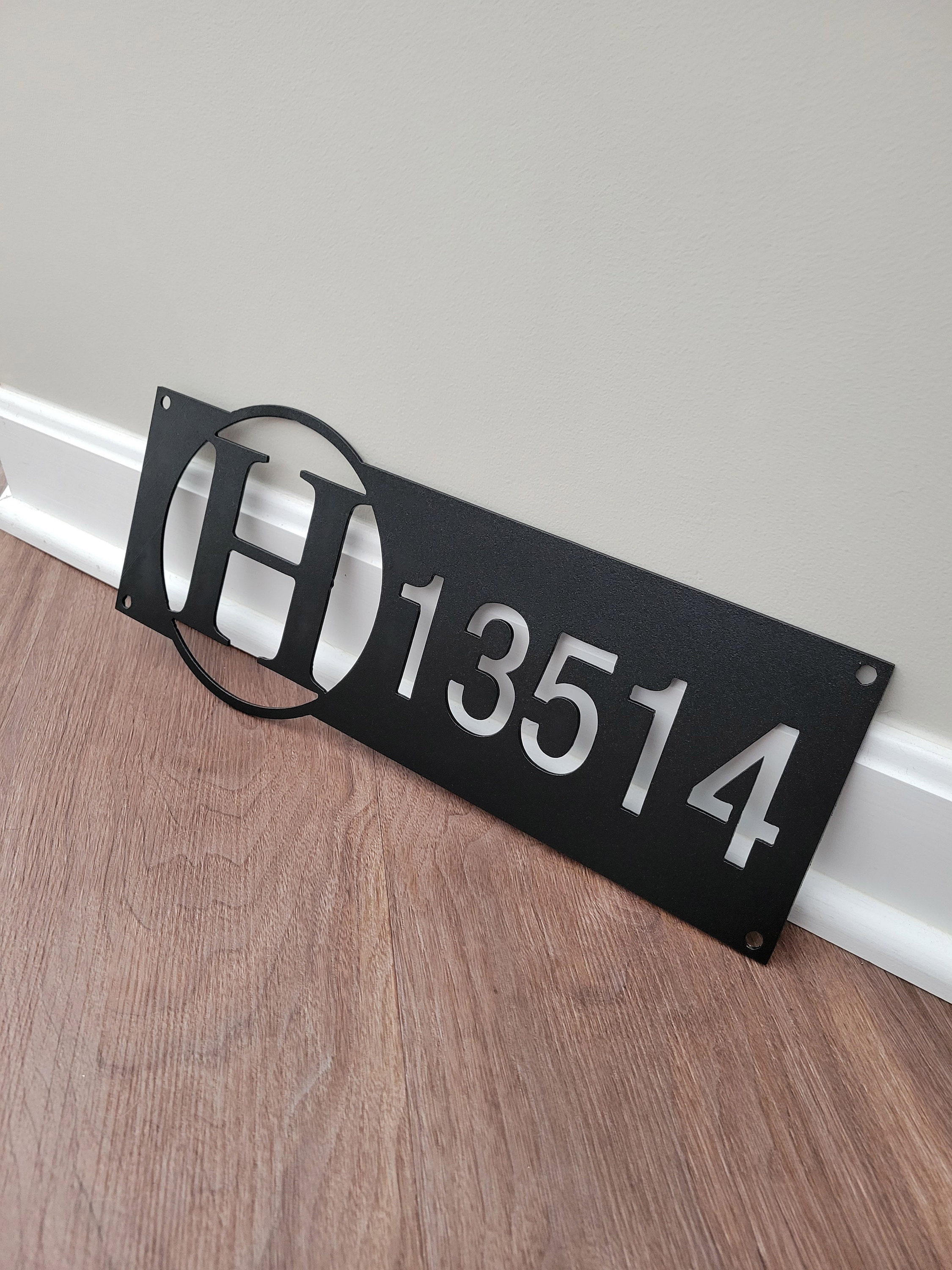 Mounted Address Sign Metal Monogram Address Sign for House - Etsy