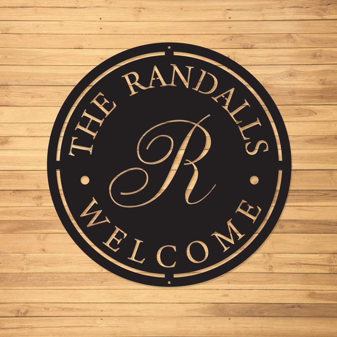 Round Family Sign, Metal Letter Family Sign, Metal Sign, Free Shipping ...