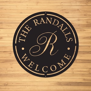 Round Family Sign, Metal Letter Family Sign, Metal Sign, Free Shipping ...