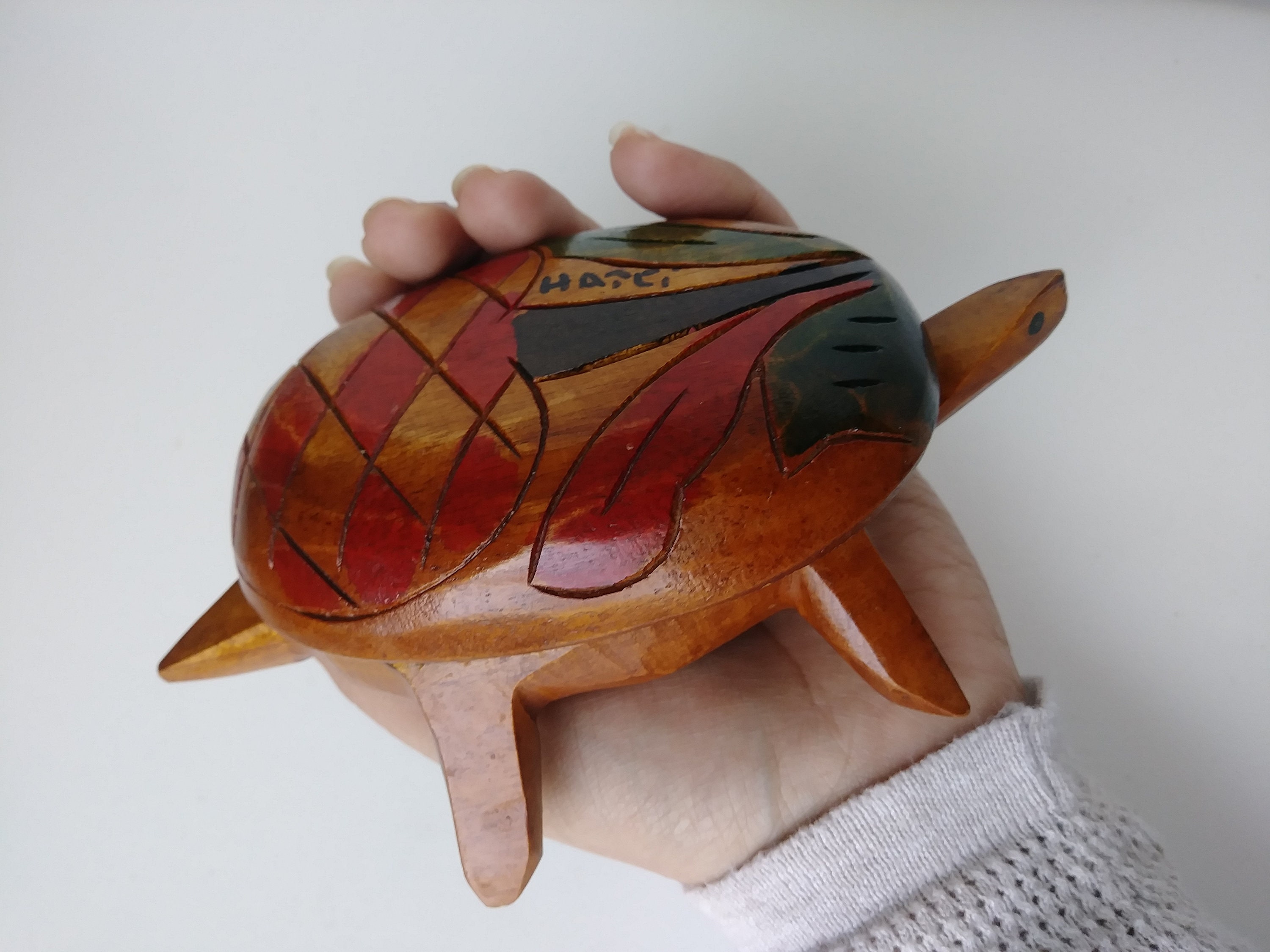 Hand Carved Wood Turtle Box - Etsy