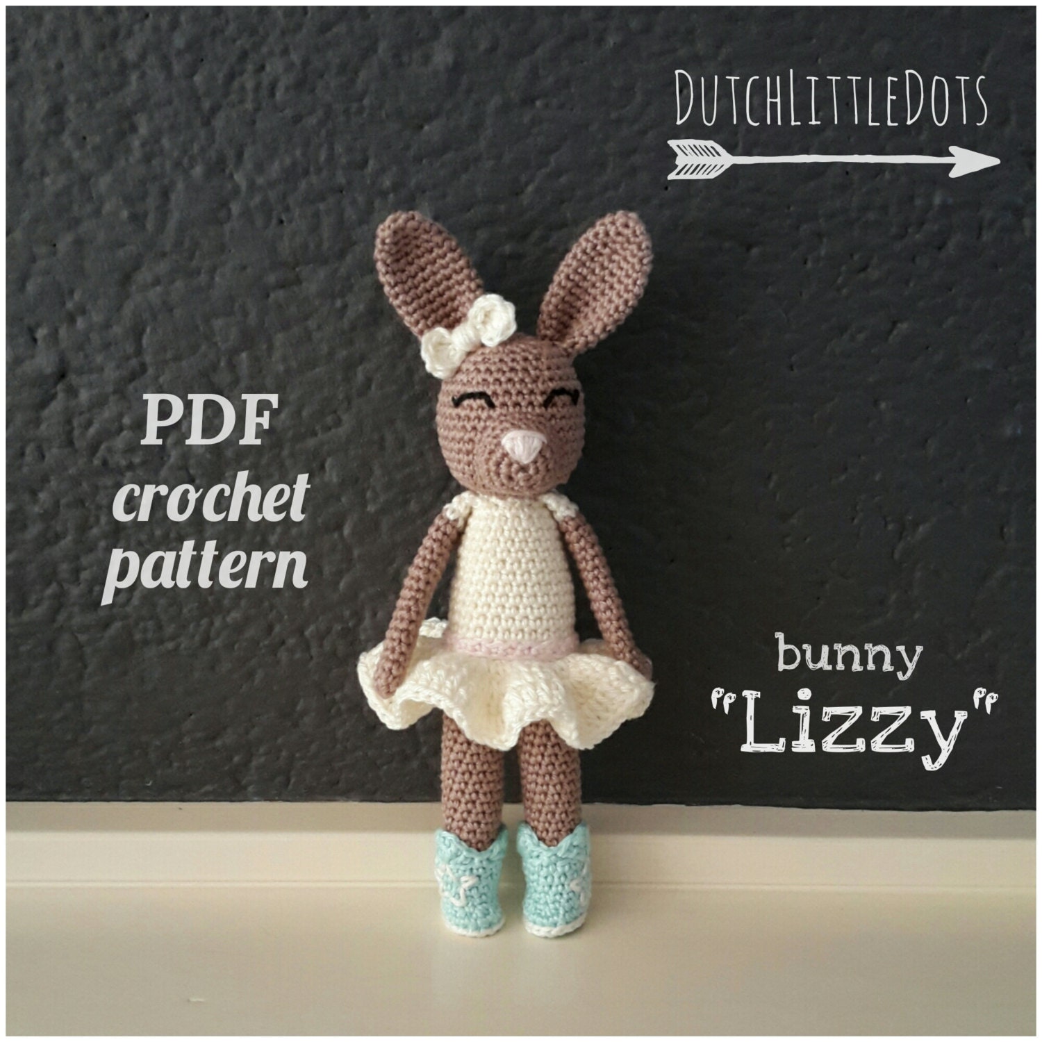 ENG NL Bunny Lizzy PDF Crochet Pattern, Instant Download. - Etsy