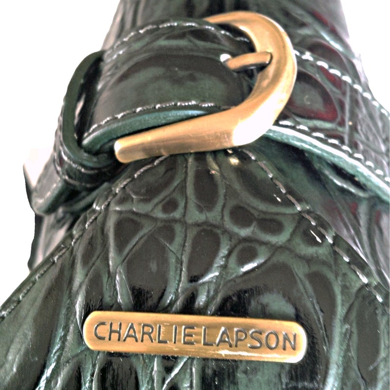 Charlie Lapson-limited Edition Leather Handbag Crock Embossed Ample ...