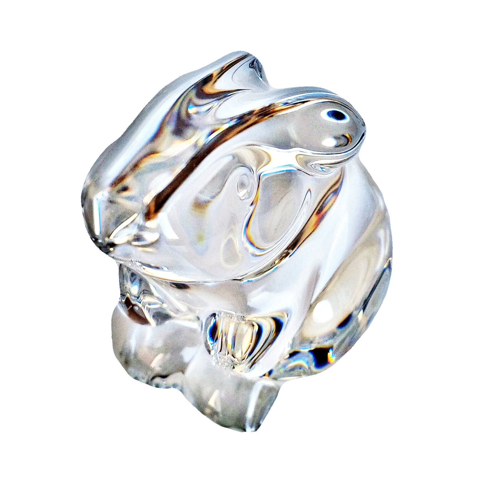 Baccarat Handcrafted Crystal Sitting Rabbit Sculpture Figurine Made in ...