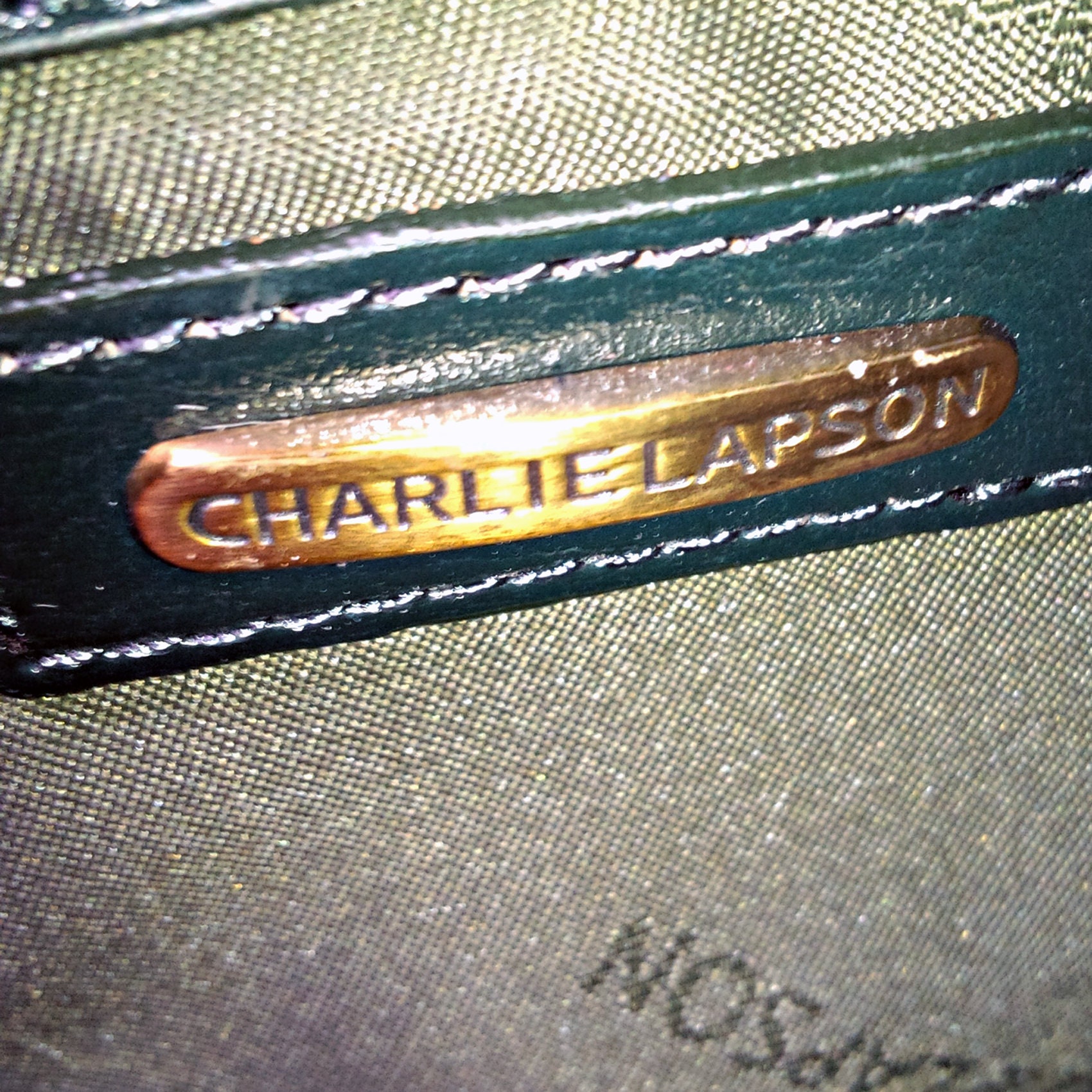 Charlie Lapson-limited Edition Leather Handbag Crock Embossed Ample ...