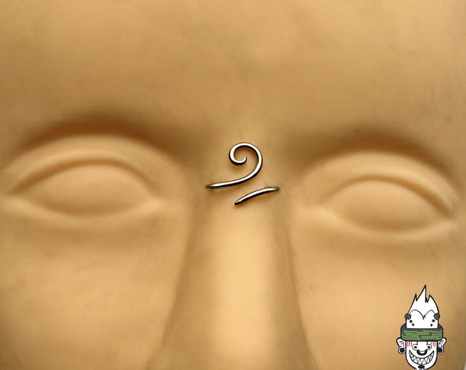 Handmade Titanium Third Eye Bridge Piercing 16g(1.2x12mm). - Etsy