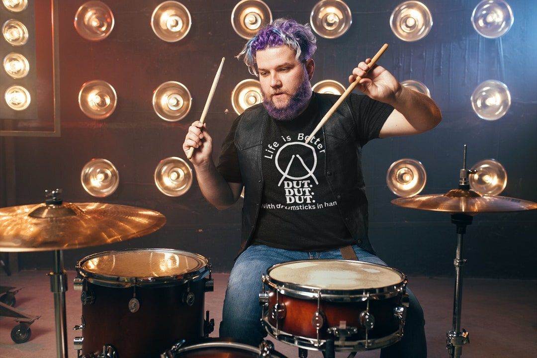 Drum Shirt Dut Dut Dut Marching Band Drum Line Band Camp Sticks in Hand ...