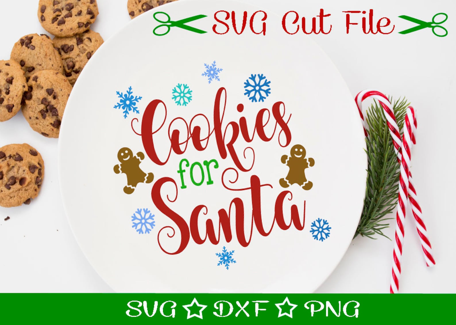 Cookies for Santa SVG, Christmas SVG File, Xmas SVG Cut File, Happy ...