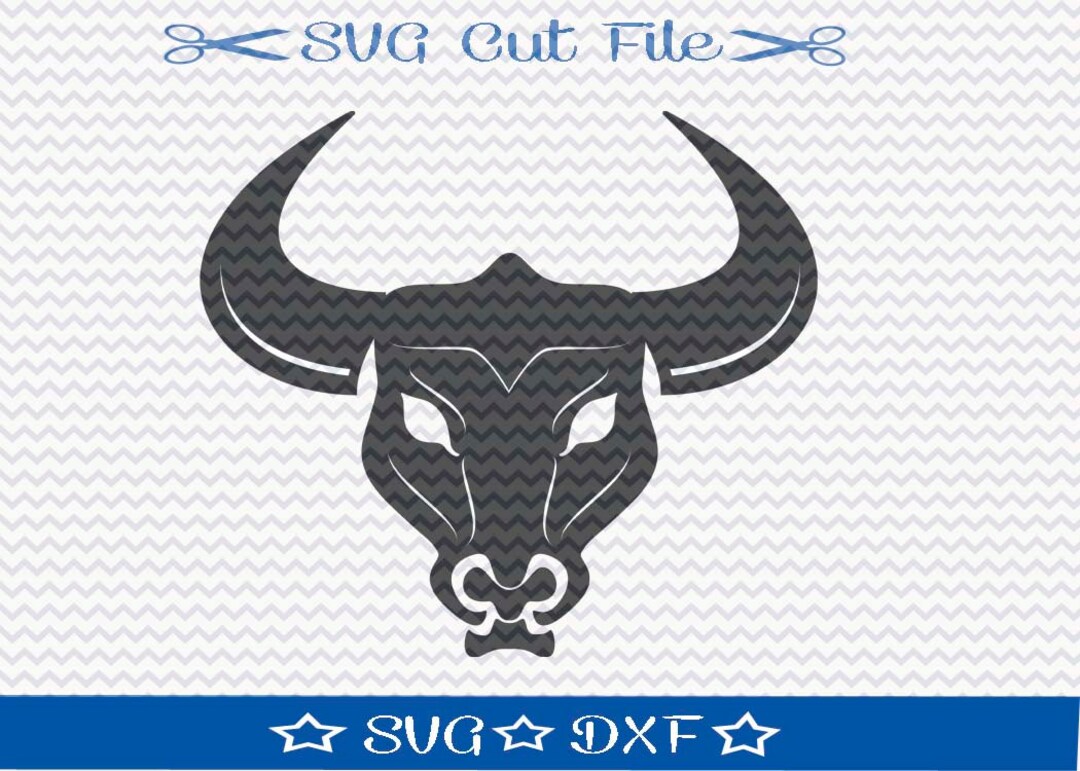 Bull Head SVG File / SVG Cut File for Silhouette / Bull SVG / Animal ...