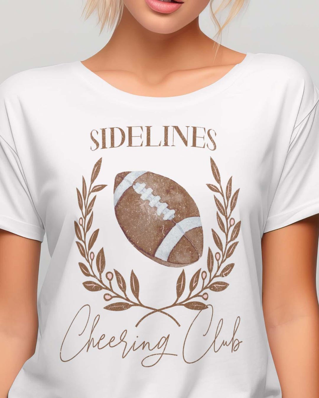 Football Mom PNG: Sidelines Cheering Club Sublimation Design (digital ...
