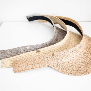 Pink Visor Cap - Panmilli | Crownless Hat | Raffia Straw | Crownless ...