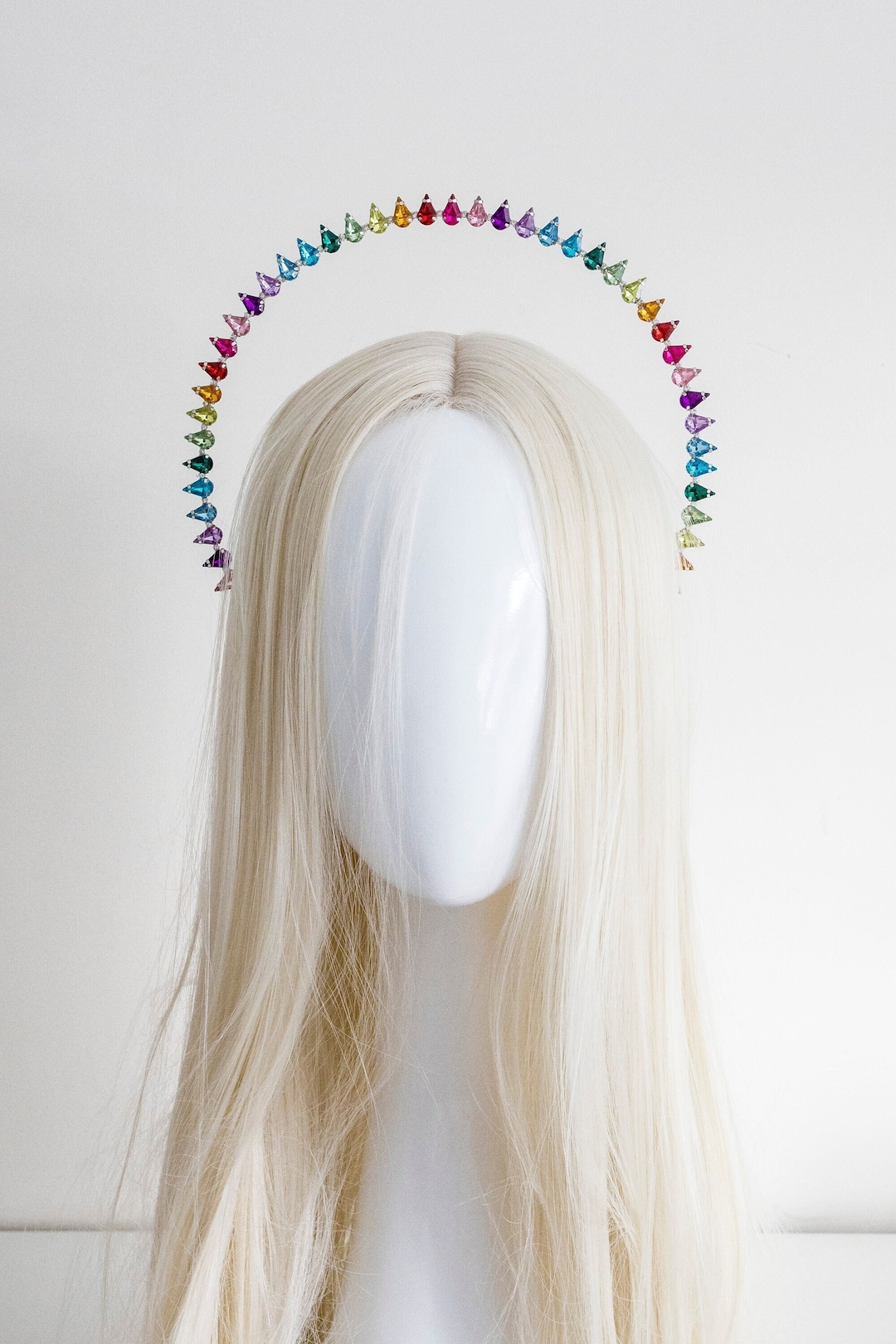 Small Rainbow Halo Crown - Panmilli | Goddess Headpiece | Pride Parade ...