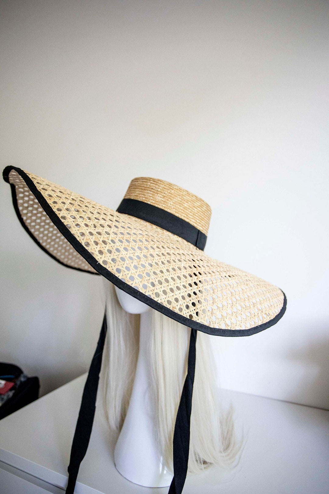 Cane Rattan Wide Hat - Panmilli Hat | Photoshoot Hat | Photographer ...