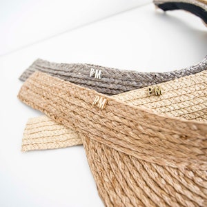 Pink Visor Cap - Panmilli | Crownless Hat | Raffia Straw | Crownless ...