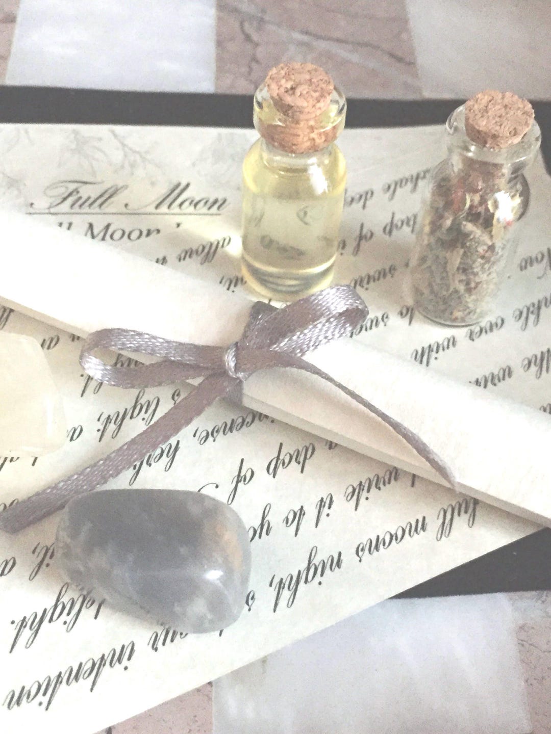 Moon Magic Intention Kit; Spell Sachet: Crystal, Herbs, & Essential Oil ...