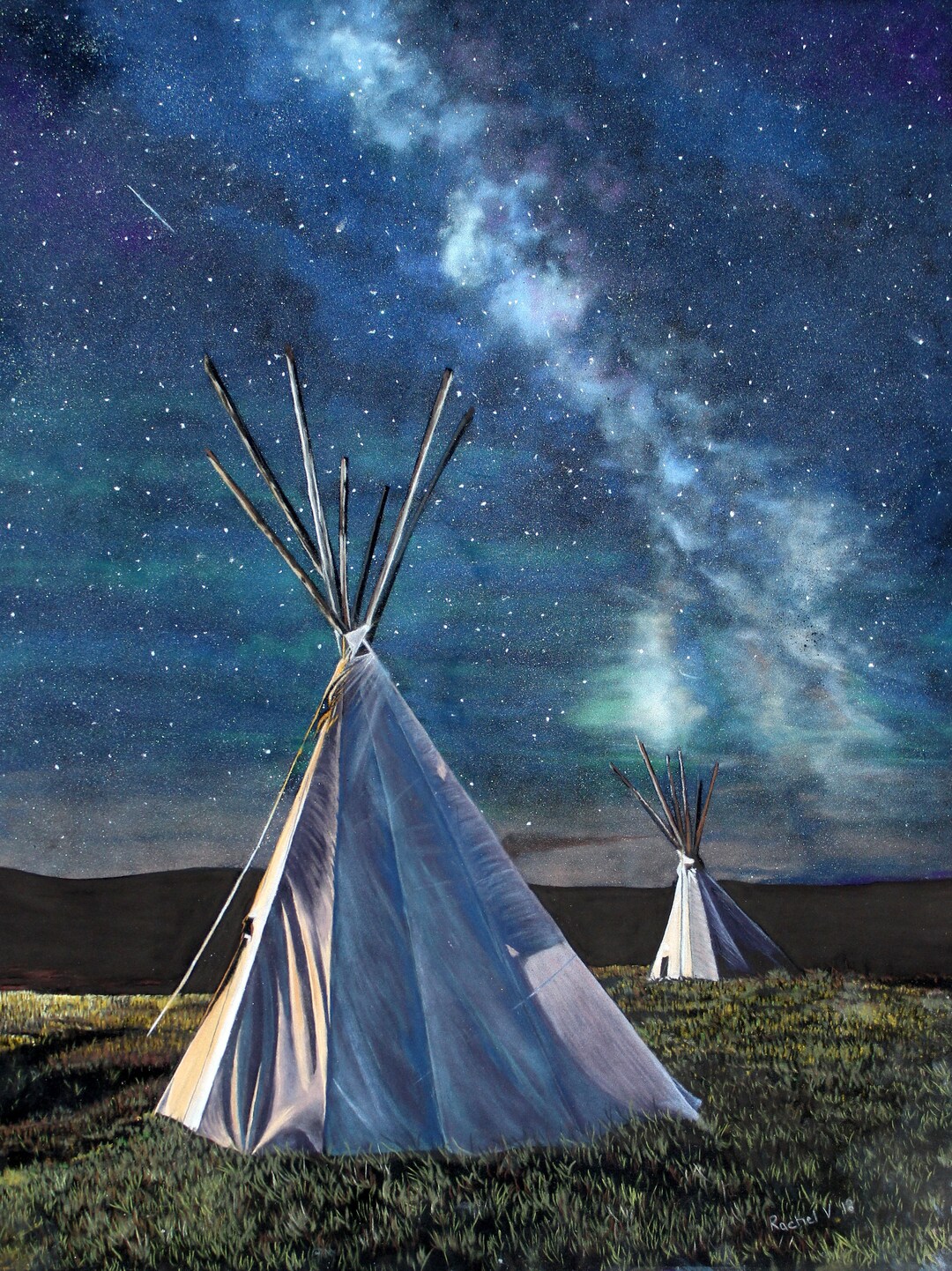 Art Prints of Realism Paintings That Are Done in Soft Pastel on Suede ...