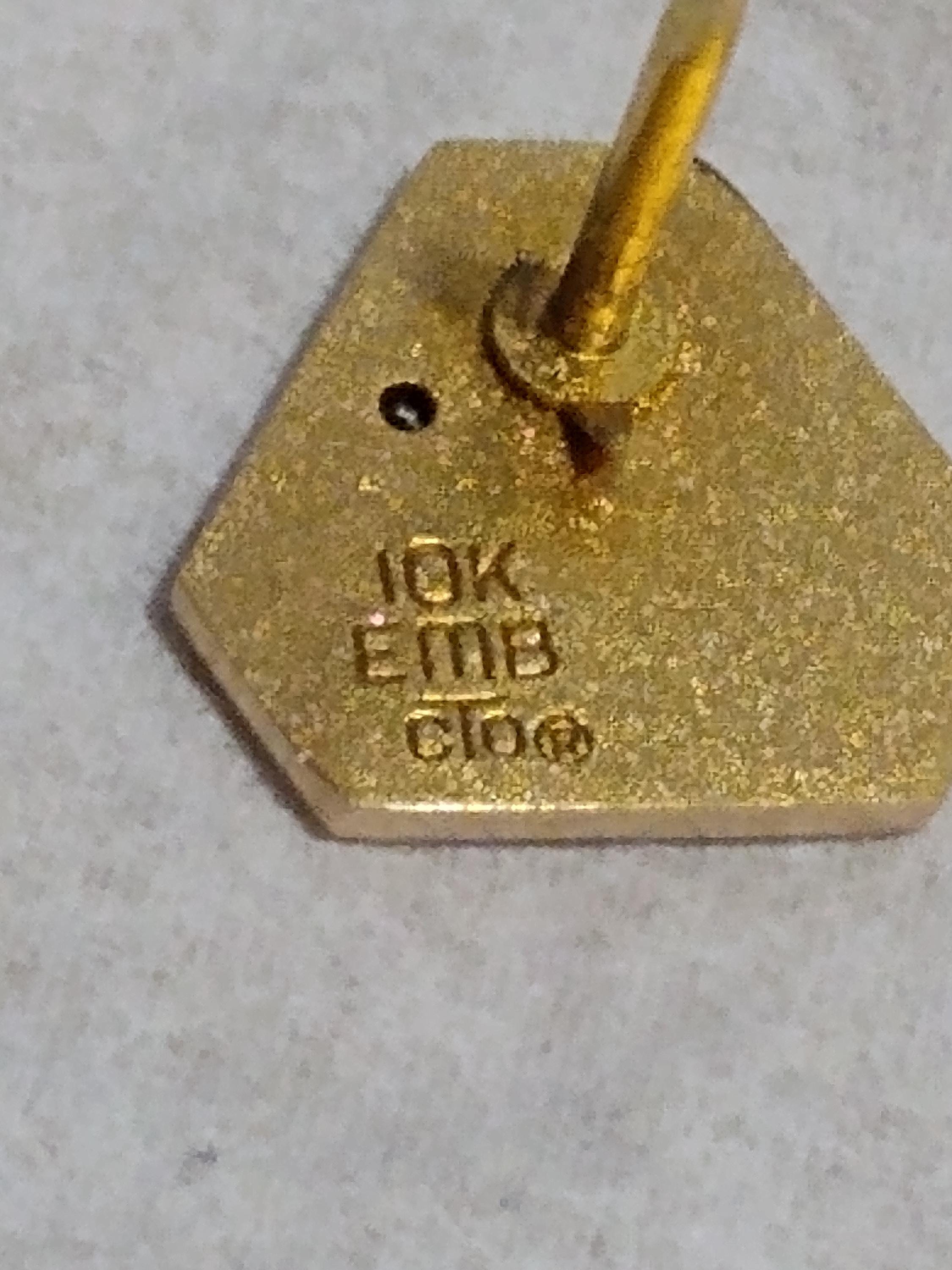 10K Gold EMB Cto Award Pin Tie Tack Diamond Gem Aerospace Co 3.3g - Etsy