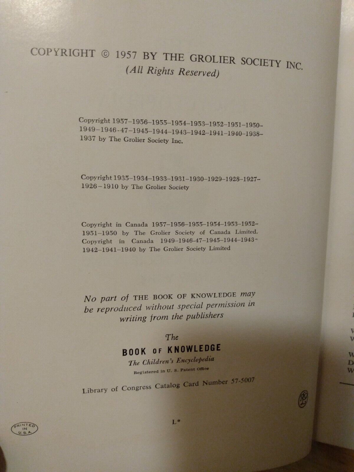 1957 Grolier BOOK OF KNOWLEDGE Complete 20 Volume Set Magic Carpet ...