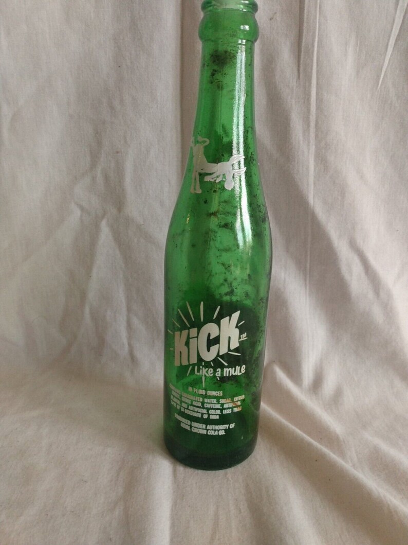 Vintage Kick 10 FL OZ. Soda Pop Bottle Royal Crown Cola - Etsy