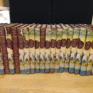 1957 Grolier BOOK OF KNOWLEDGE Complete 20 Volume Set Magic Carpet ...