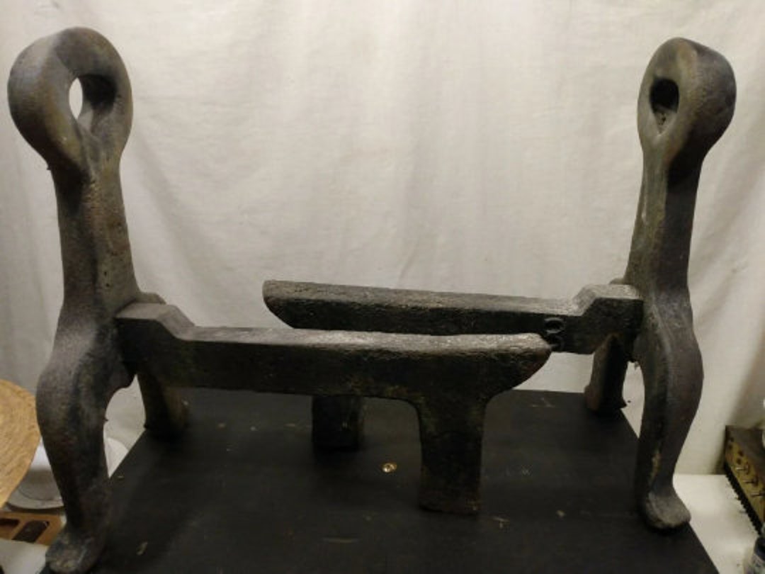 Antique Gypsy 3 Heavy Duty Cast Iron Andirons Fire Place Log Holders - Etsy