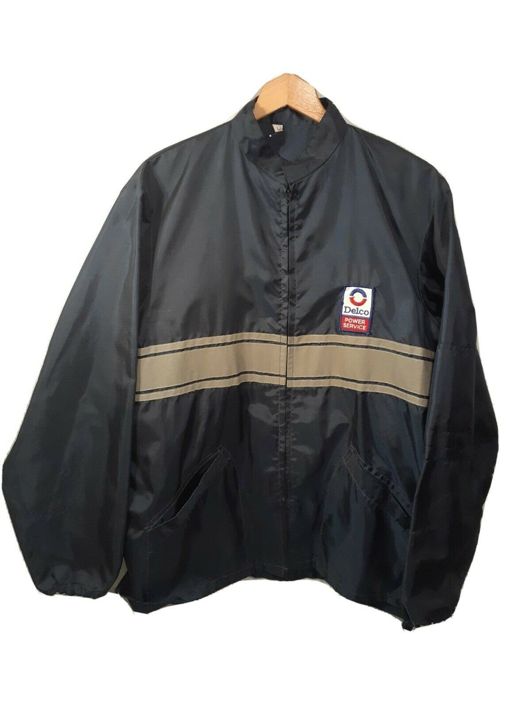 VTG 70s Delco Windbreaker Racing Garage Windbreaker Car Part Jacket L ...