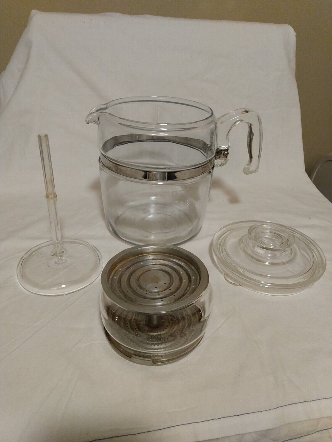 Vintage Pyrex Glass Percolator 9 Cup Flameware Coffee Pot Maker ...