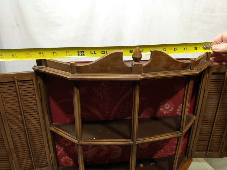 1964 Vtg MCM SYROCO Plastic 3 Tier Wall Shelf W/ Shutters 31.5.x 14.5 X ...