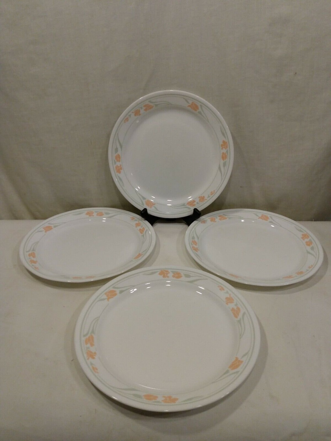 Corelle by Corning SUMMER BLOSSOMS 4 Assiettes à salade 4 Dinner White ...