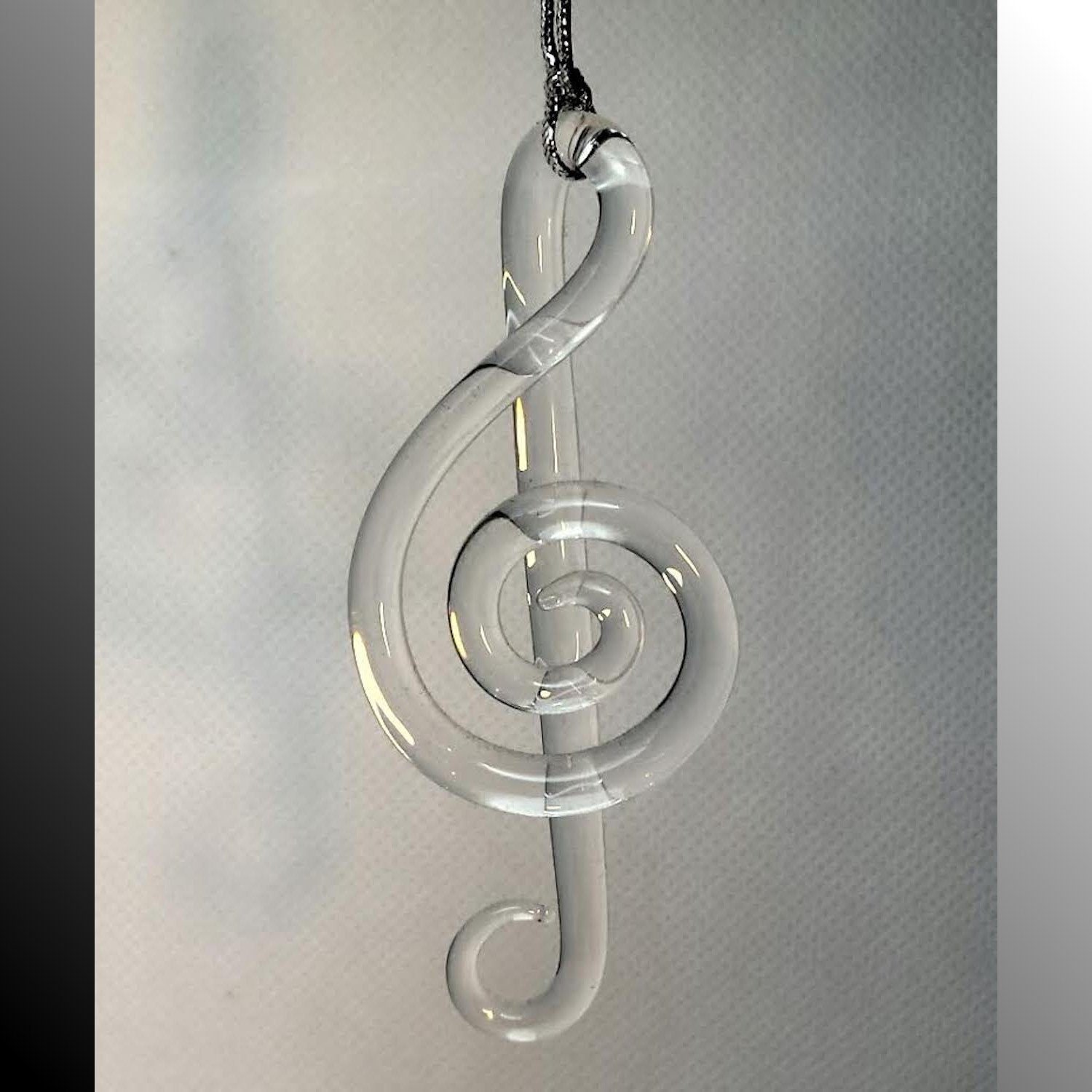 Clear Glass Treble Clef Hanging Treble Clef Tree Decoration - Etsy