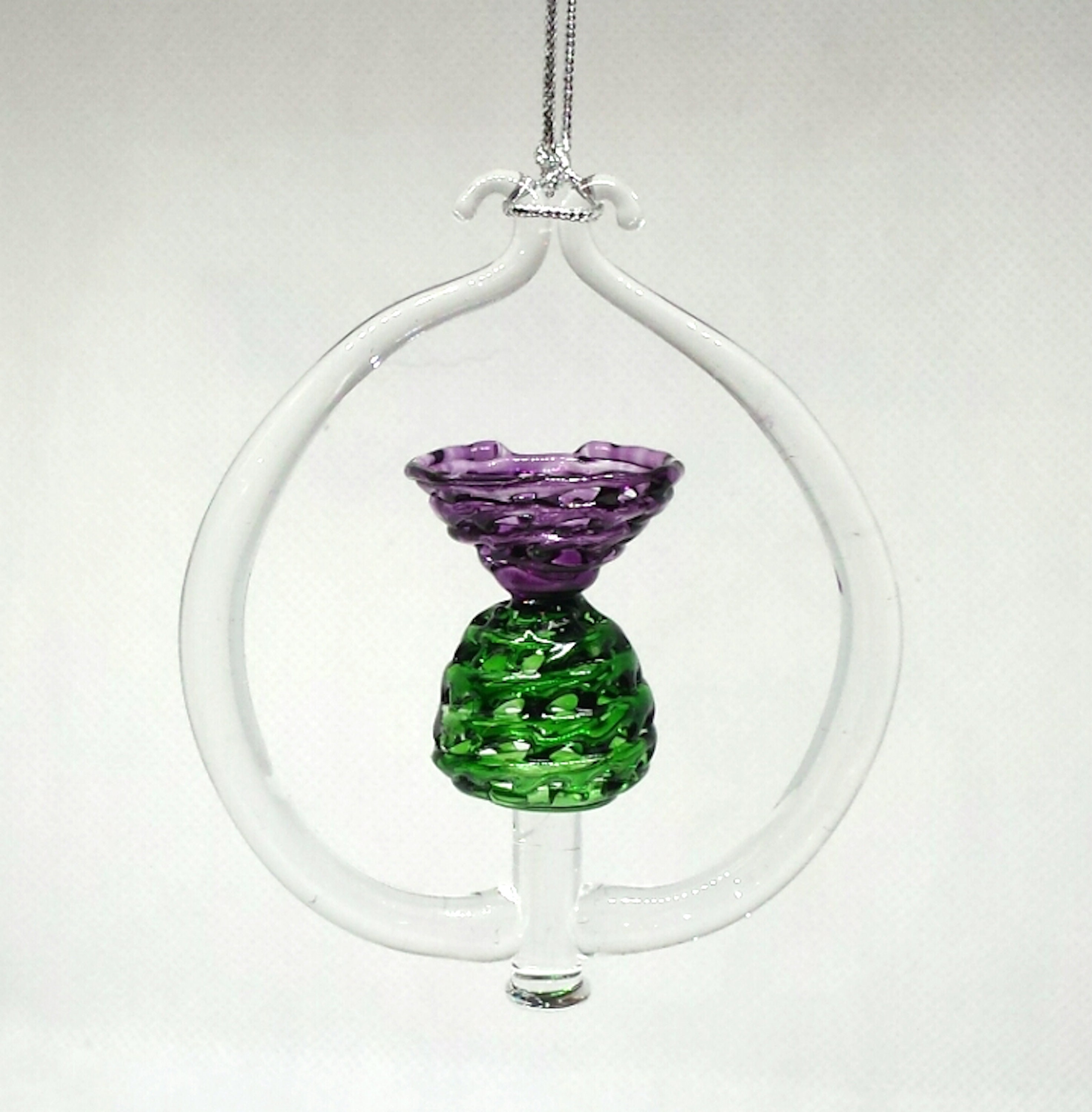 Hanging Glass Thistle Handmade Glass Thistle Ornament - Etsy