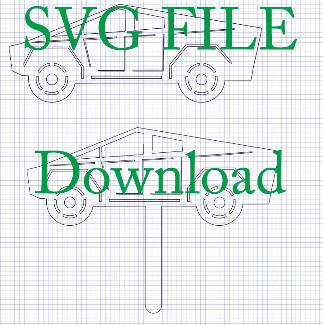 Cyber Truck Cake Topper Laser Cutting SVG FILE DOWNLOAD - Etsy