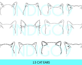 Cat Ear Outline | Etsy