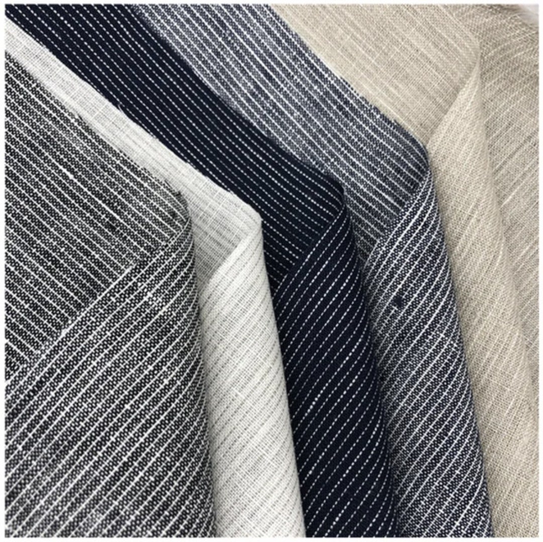 Hairline Stripe/ Linen Fabric by the Yard/ Multipurpose Linen Fabric ...