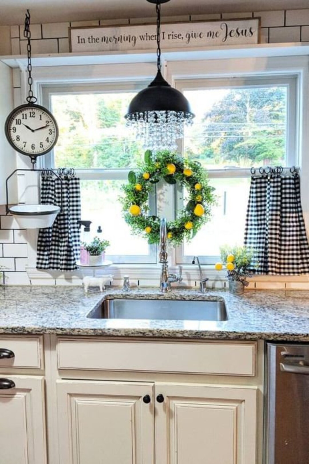 Gingham Curtains Cafe Curtains for Your Kitchen Bathroom or Nursery Use This Curtains as a Vanity or Sink Skirt Farmhouse Decor. Etsy